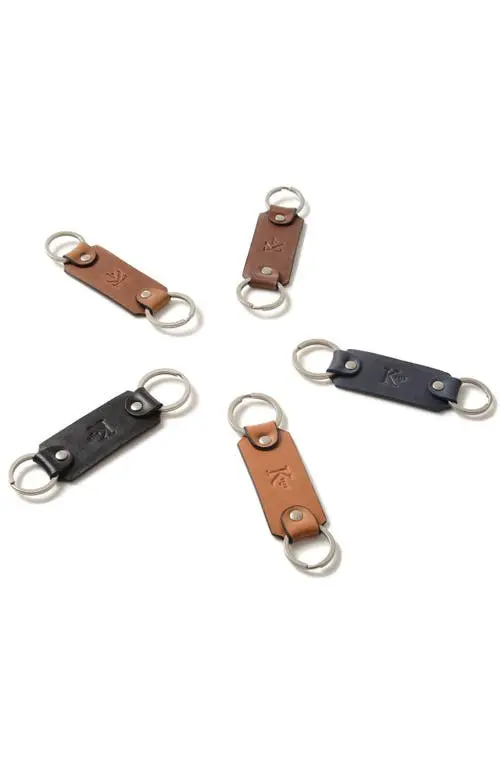 KORCHMAR Irwin Leather Double Loop Key Chain - Tan