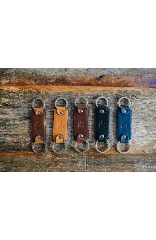 KORCHMAR Irwin Leather Double Loop Key Chain - Tan