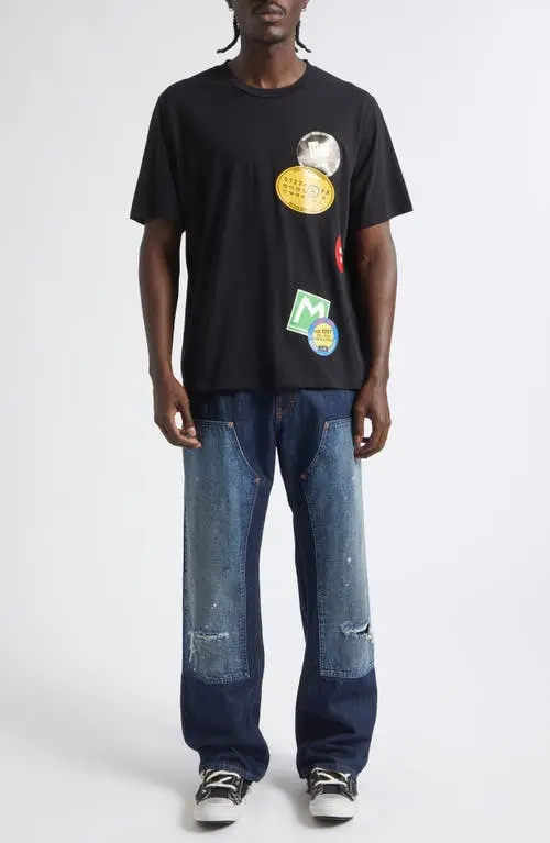 MAISON MARGIELA Souvenir Sticker Cotton Graphic T-shirt