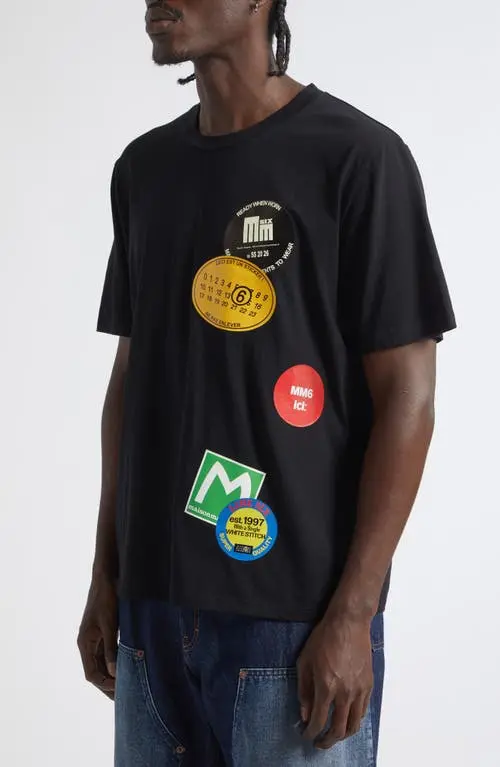 MAISON MARGIELA Souvenir Sticker Cotton Graphic T-shirt