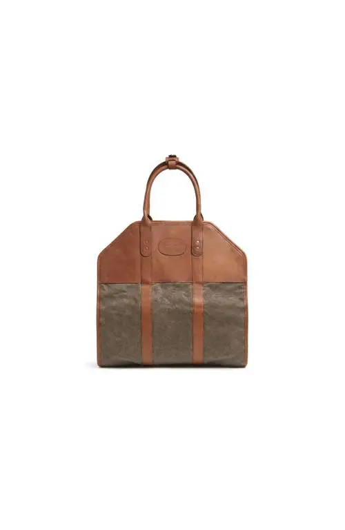 KORCHMAR Rayburn Waxed Canvas Log Carrier With Leather Trim