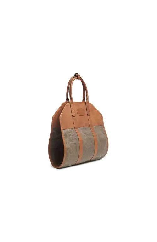 KORCHMAR Rayburn Waxed Canvas Log Carrier With Leather Trim