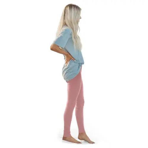 CITY THREADS USA-MADE 100% Organic Cotton Leggings - Pink