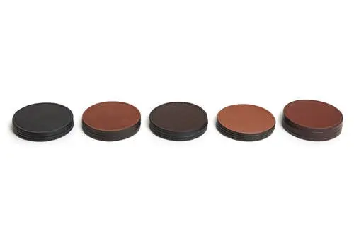 KORCHMAR Blake Leather Coaster Set - Brown