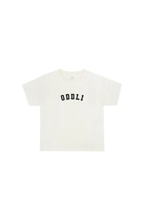 ODDLI Cotton Custom Knit Relaxed Fit Tee - Cream