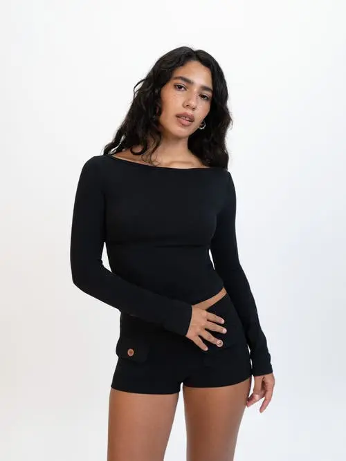 ODDLI Long Sleeve Top - Navy