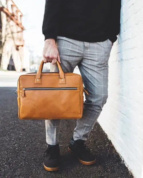 KORCHMAR Redford Leather Briefcase - Tan