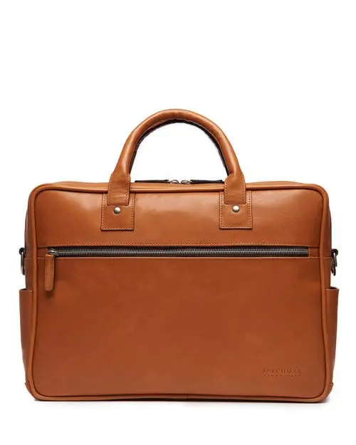 KORCHMAR Redford Leather Briefcase - Tan