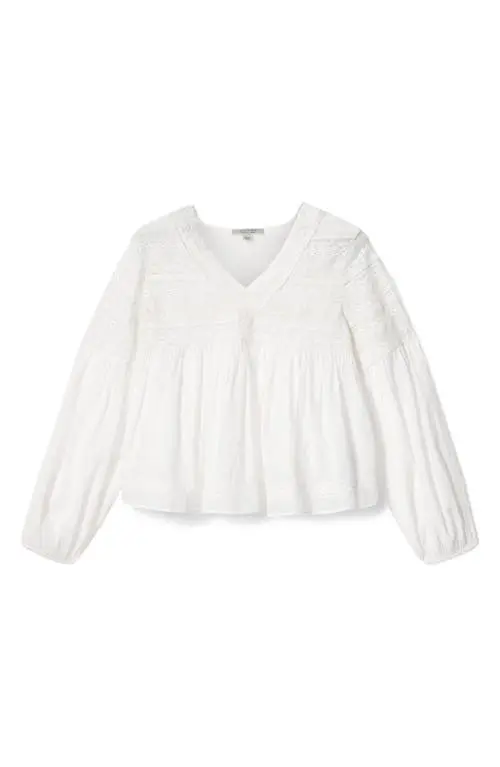 ALLSAINTS Neneh Lace Trim Eyelet Top