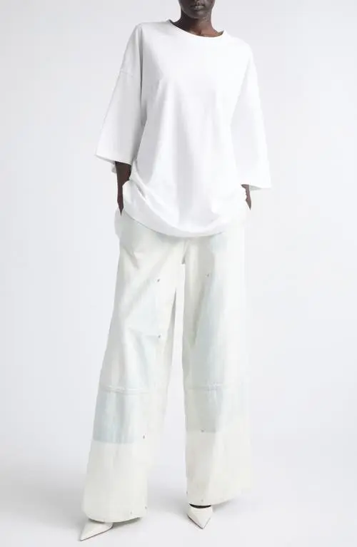 HAIKURE Legacy Rivet Embellished Wide Leg Jeans