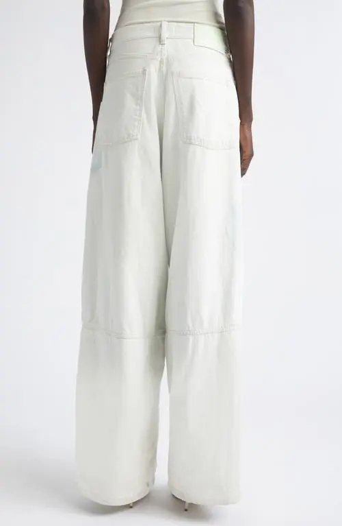 HAIKURE Legacy Rivet Embellished Wide Leg Jeans