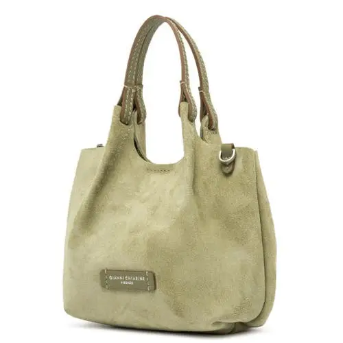 GIANNI CHIARINI Dua Leather Mini Hobo Bag - Light-green