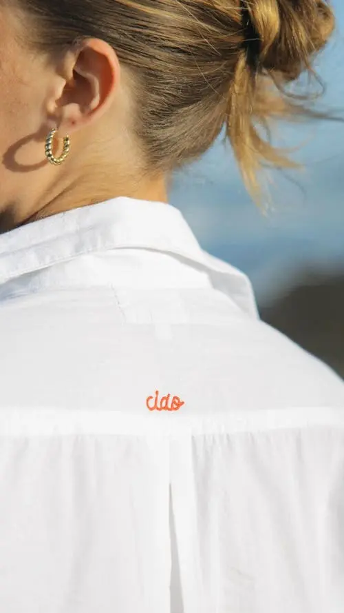 SITANO Ciao Embroidered Button-up Shirt