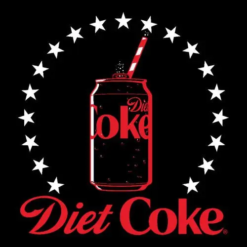 COCA COLA Diet Can Stars Stamp Sweatshirt