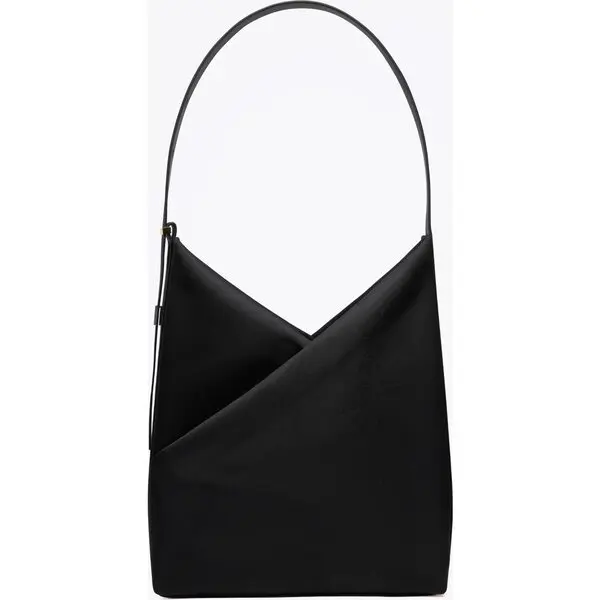 LUX AND NYX Origami Hobo Bag With Detachable 15-inch Laptop Sleeve For - Black