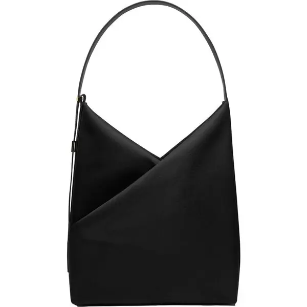 LUX AND NYX Origami Hobo Bag With Detachable Laptop Sleeve - Black