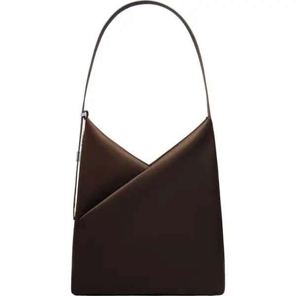 LUX AND NYX Origami Hobo Bag With Detachable Laptop Sleeve - Espresso