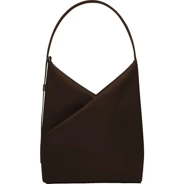 LUX AND NYX Origami Hobo Bag With Detachable Laptop Sleeve - Espresso