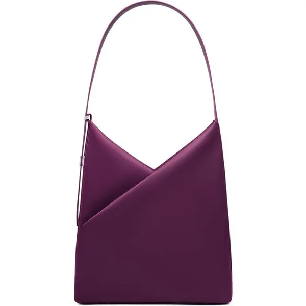 LUX AND NYX Origami Hobo Bag With Detachable Laptop Sleeve - Wine