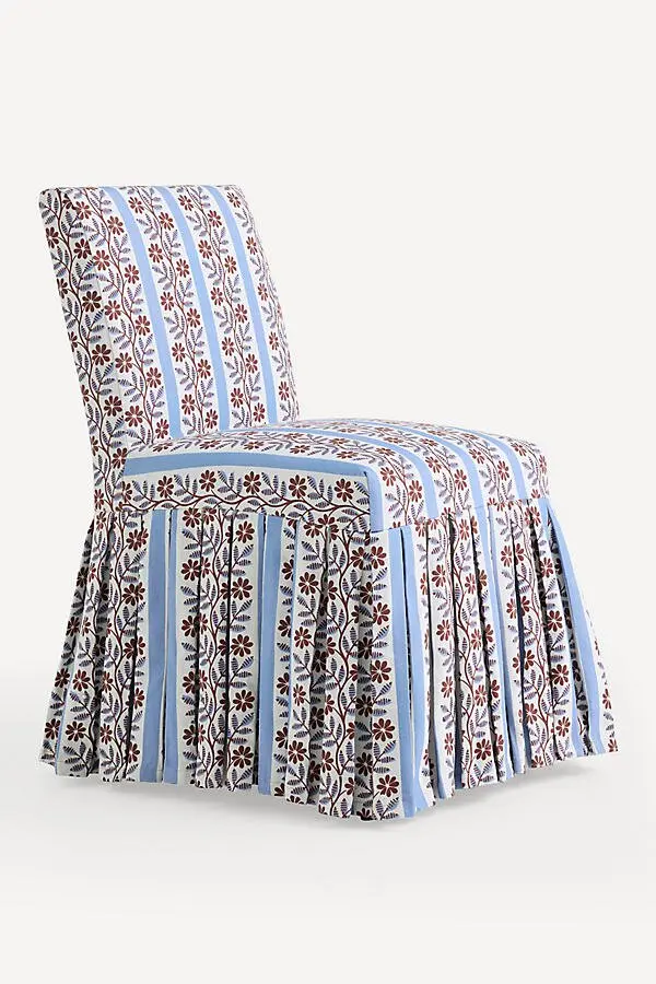 Anthropologie Layla Prted Ruffle Slipcover