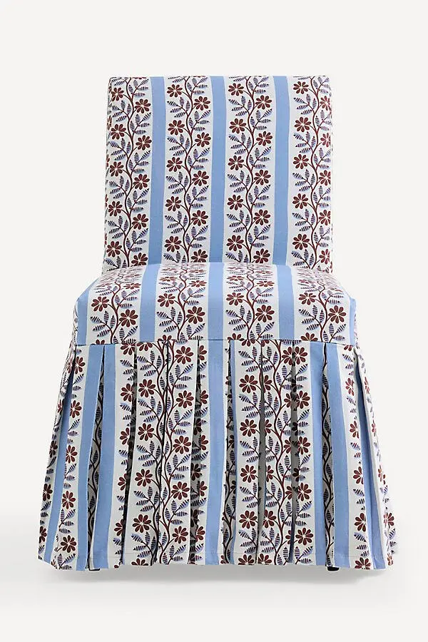 Anthropologie Layla Prted Ruffle Slipcover