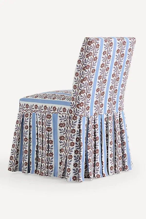 Anthropologie Layla Prted Ruffle Slipcover
