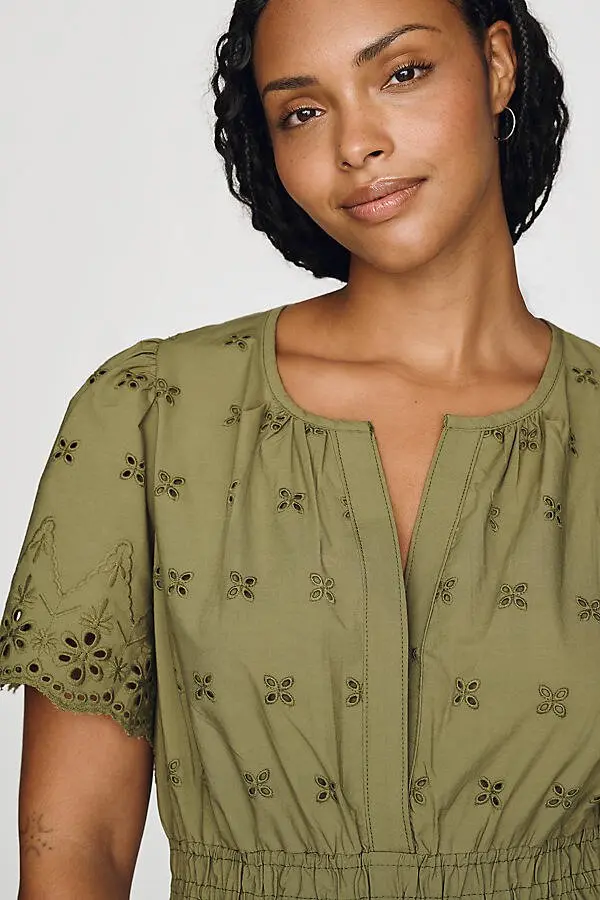 Anthropologie Somerset Smocked Mini Dress