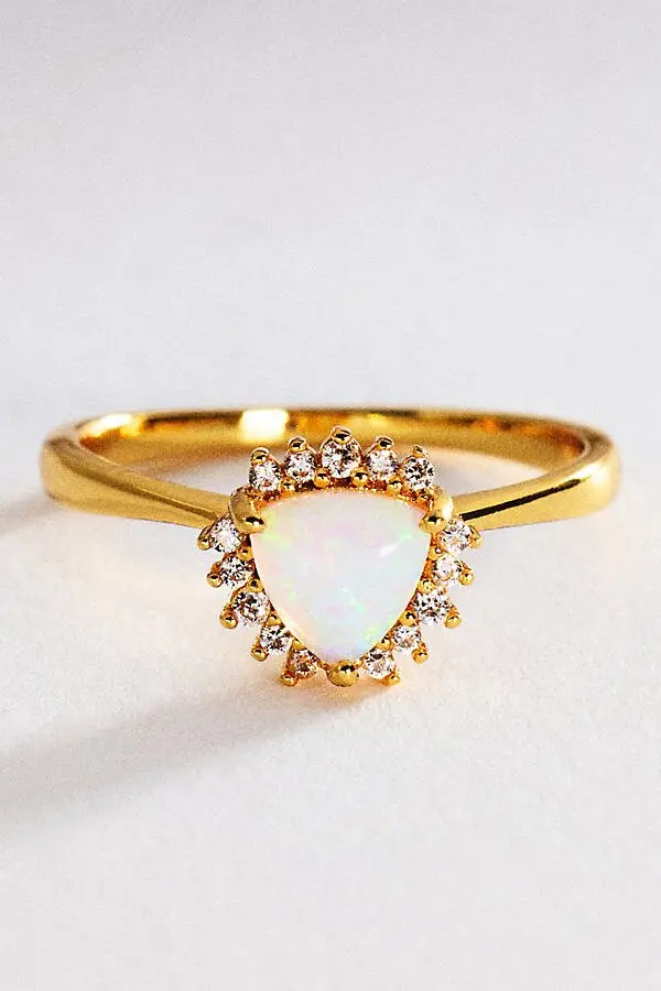 Anthropologie Solo Crystal Rg - Opal