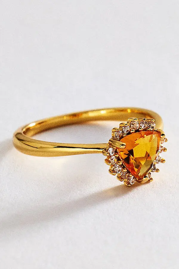 Anthropologie Solo Crystal Rg - Topaz