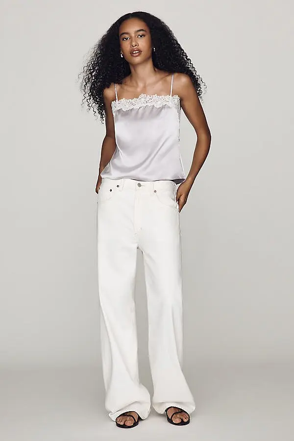 MARE MARE Square-neck Lace Tank Top
