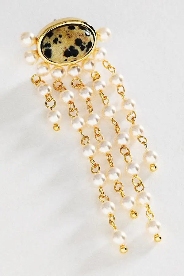 LUV AJ The Palma Pearl Stud Earrgs
