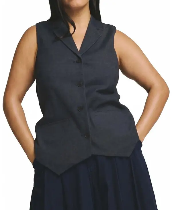 Universal Standard Edwin Denim Look Vest