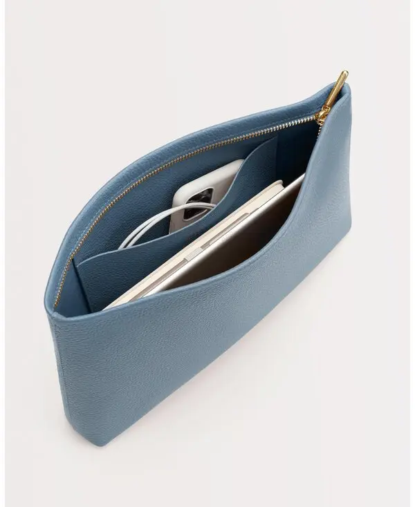 Cuyana Medium Zipper Pouch - Azure