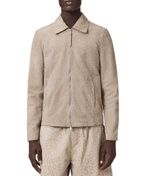 ALLSAINTS Hockley Suede Jacket With Classic Collar
