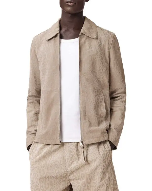 ALLSAINTS Hockley Suede Jacket With Classic Collar