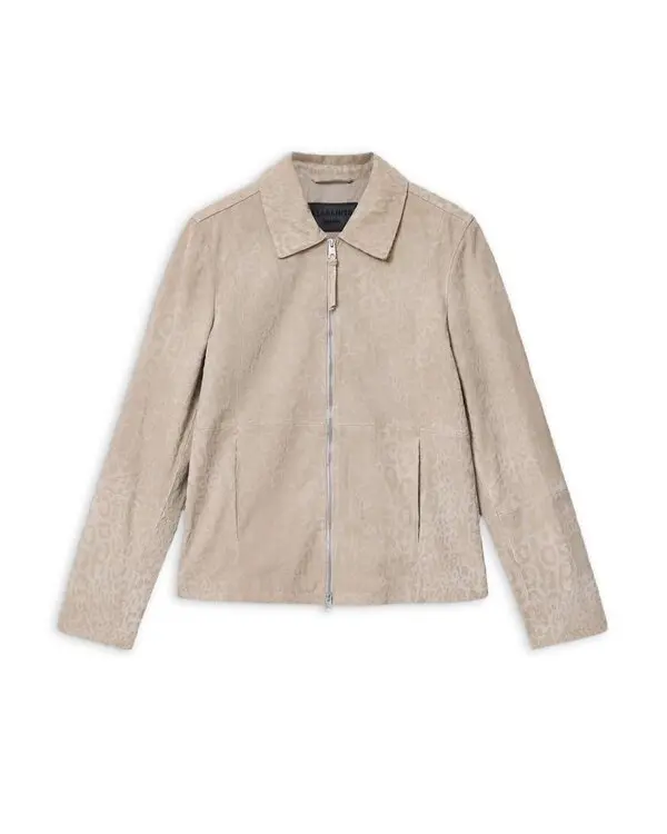 ALLSAINTS Hockley Suede Jacket With Classic Collar