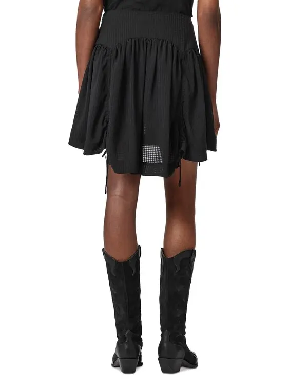 ALLSAINTS Aria Check Skirt - Black