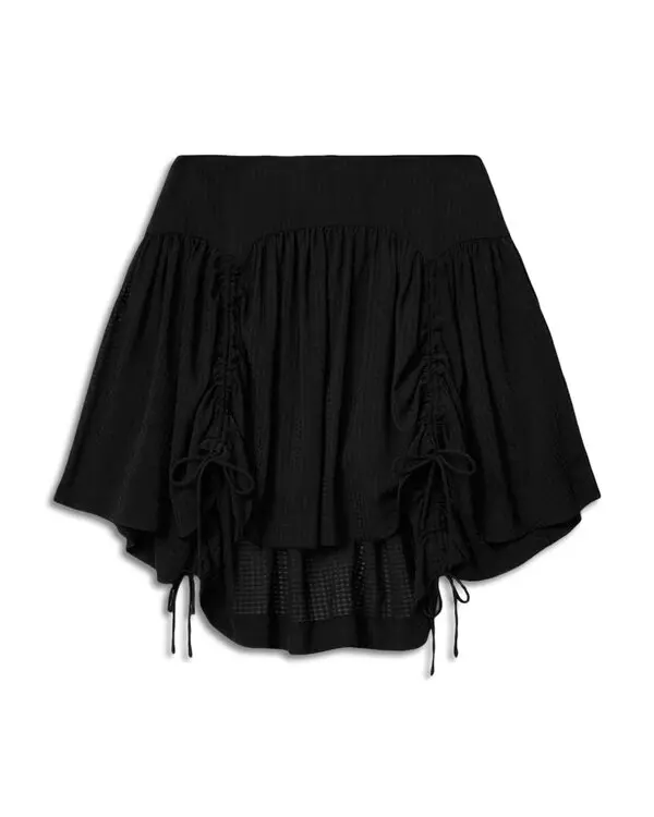 ALLSAINTS Aria Check Skirt - Black