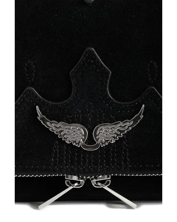Zadig&Voltaire Rock Western Suede Clutch - Black