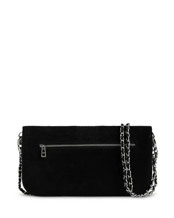 Zadig&Voltaire Rock Western Suede Clutch - Black