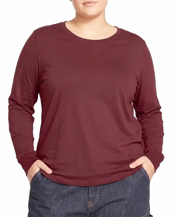 Universal Standard Long Sleeve Tee - Black Cherry