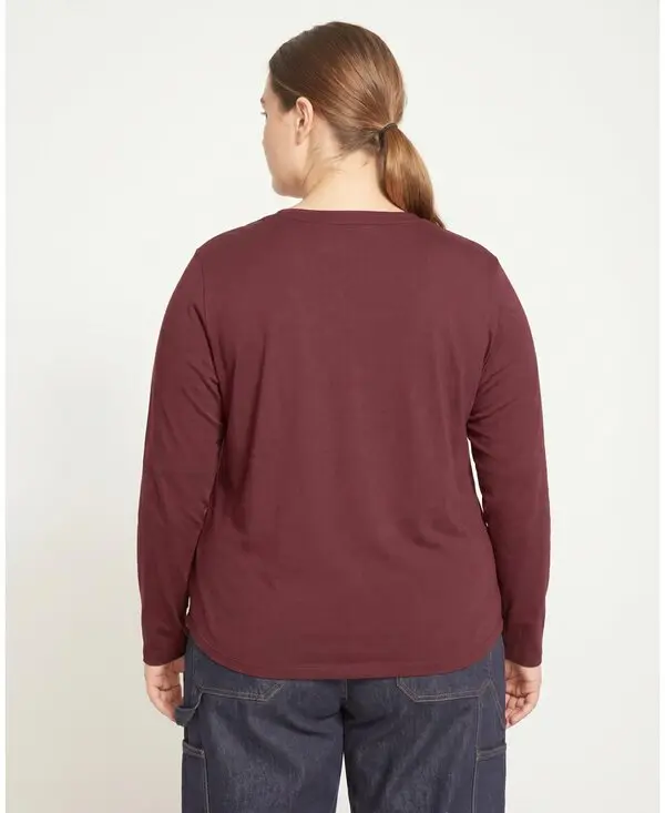Universal Standard Long Sleeve Tee - Black Cherry