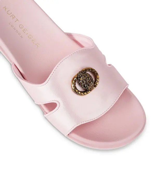 Kurt Geiger Chelsea Cutout Slides With Embellished Detail - Light/pastel