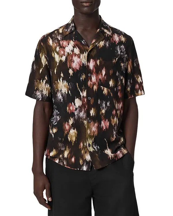 ALLSAINTS Wildflower Short Sleeve Shirt - Black
