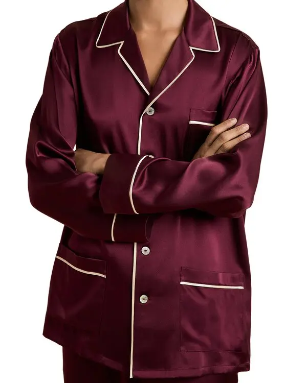 Olivia Von Halle Yves Silk Long Pajama Set