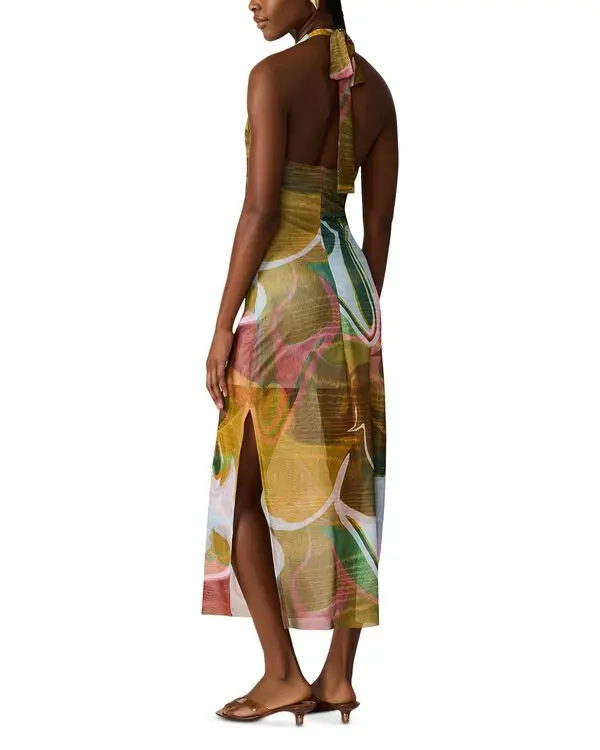 Steve Madden Jaslyn Printed Halterneck Midi Dress