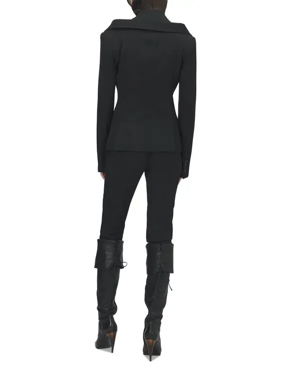 Alexander McQueen Wool Off-the-shoulder Harness Jacket
