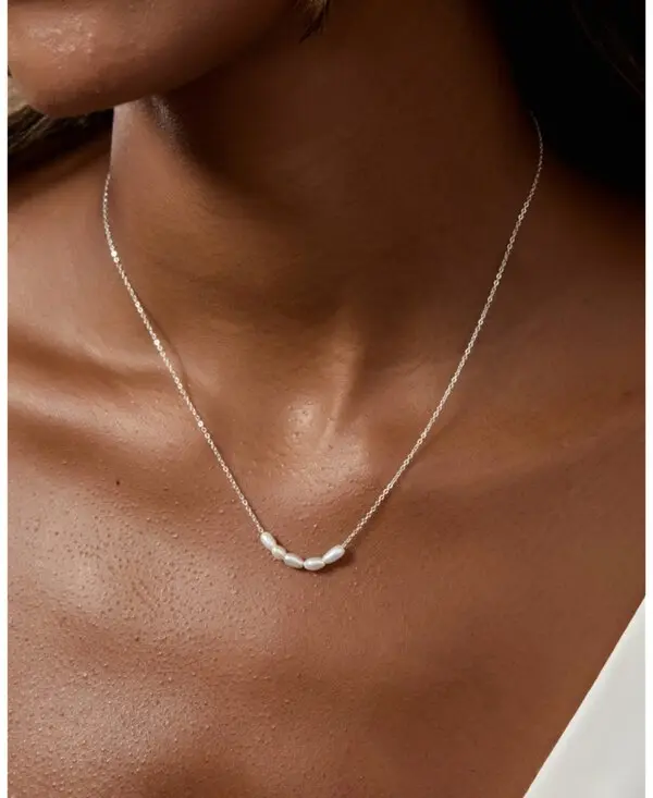 SET & STONES Landon Pearl Necklace - Silver