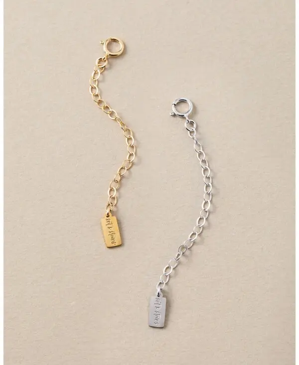 SET & STONES Dainty Extender Chain - Silver