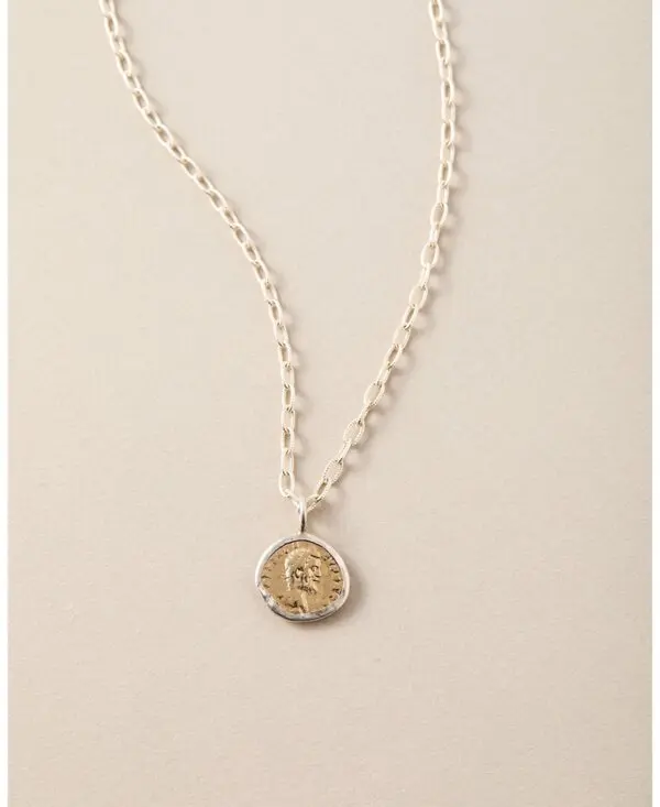 SET & STONES Parker Two Tone Coin Necklace